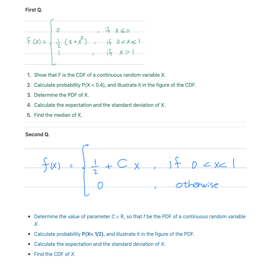 Solved Show that F ﻿is the CDF of a continuous random | Chegg.com