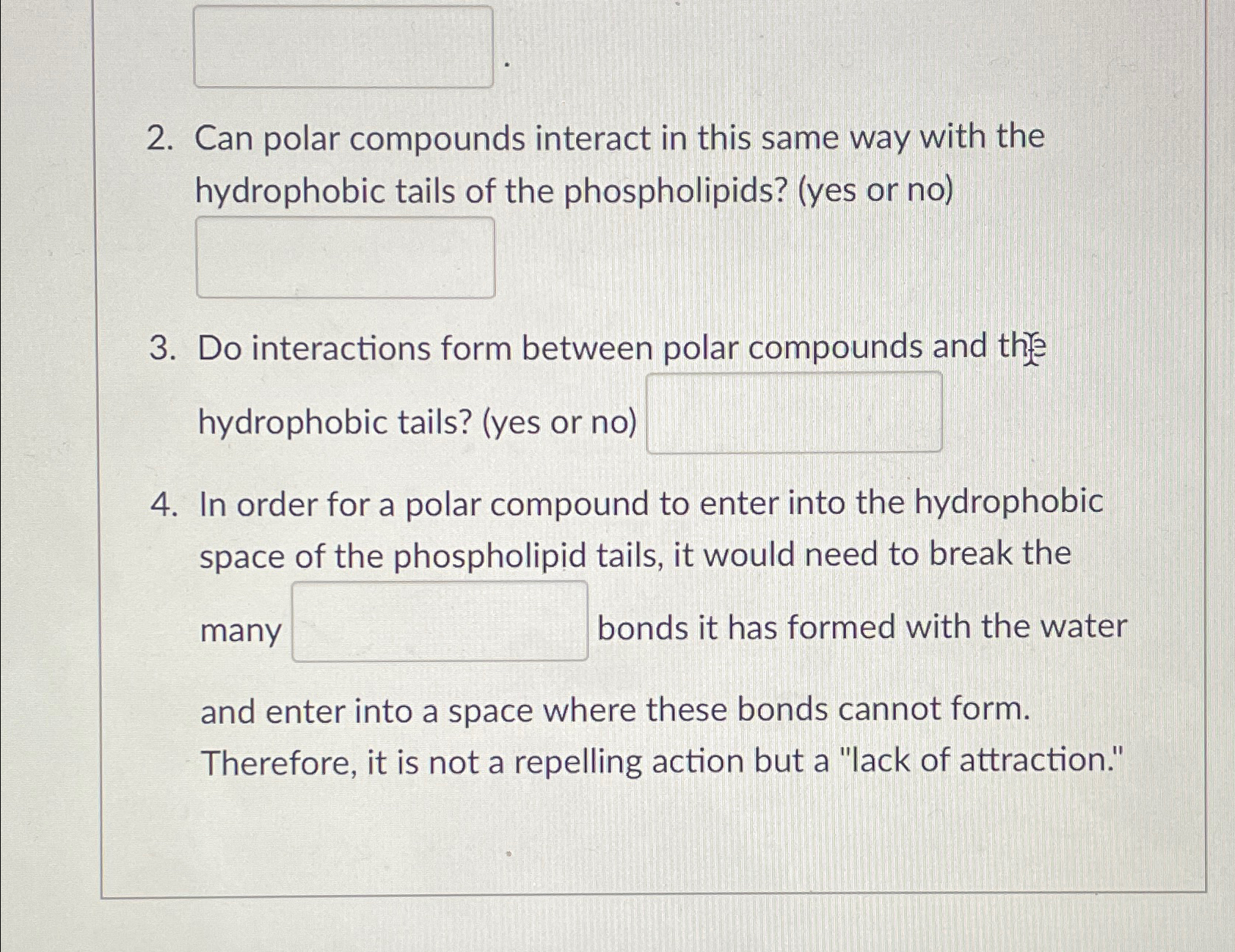 Solved Can polar compounds interact in this same way with | Chegg.com