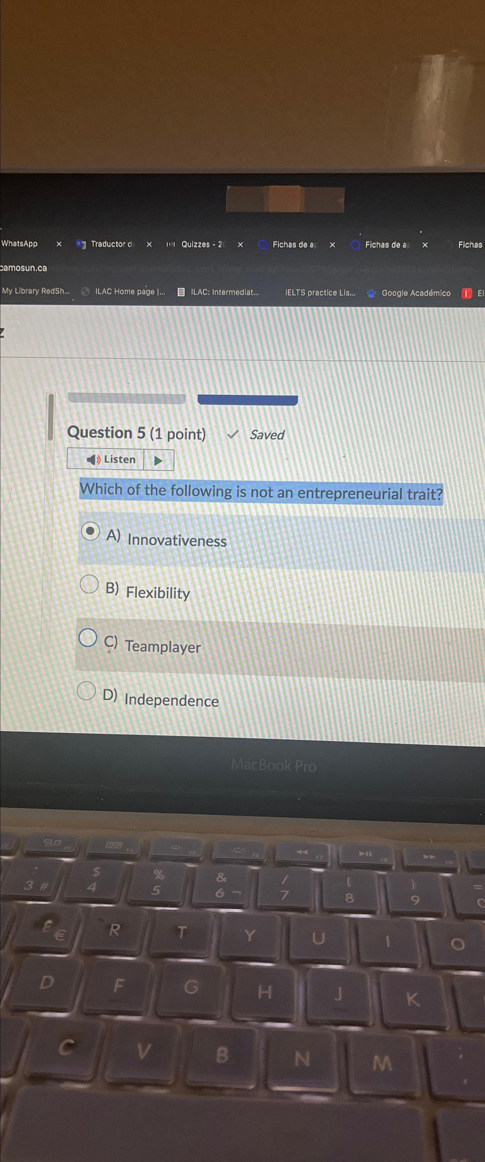 Solved Question 5 (1 ﻿point)SavedListenWhich of the | Chegg.com