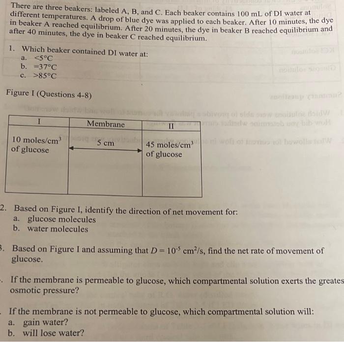 Solved There are three beakers: labeled A, B, and C. Each | Chegg.com