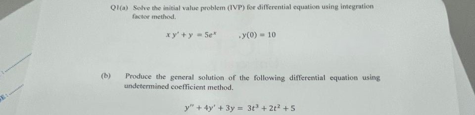 Solved Solve the initial value problem (IVP) ﻿for | Chegg.com