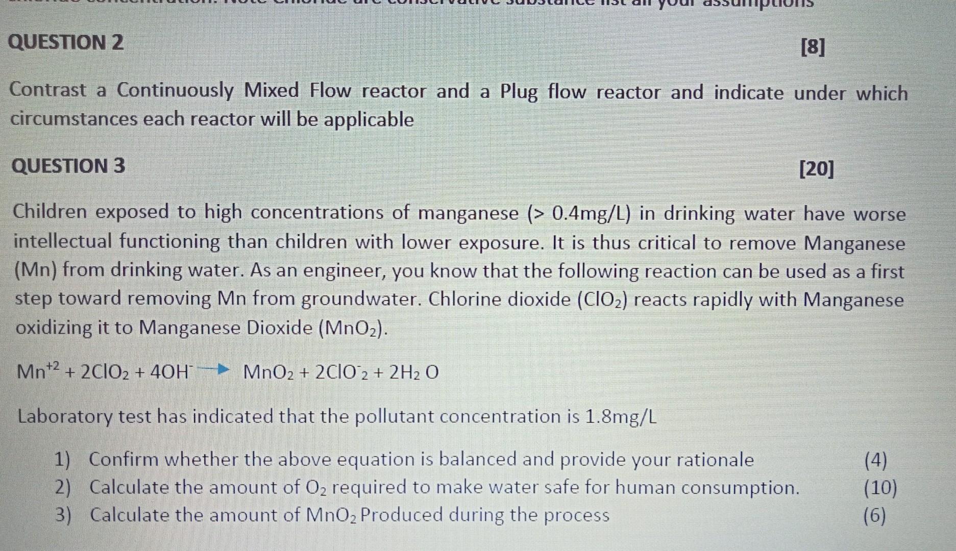 Solved Contrast a Continuously Mixed Flow reactor and a Plug | Chegg.com