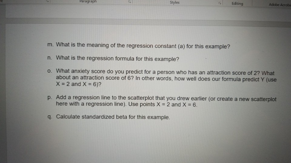 Solved Paragraph Styles Adobe PDF Signatu Adobe Acrobat | Chegg.com