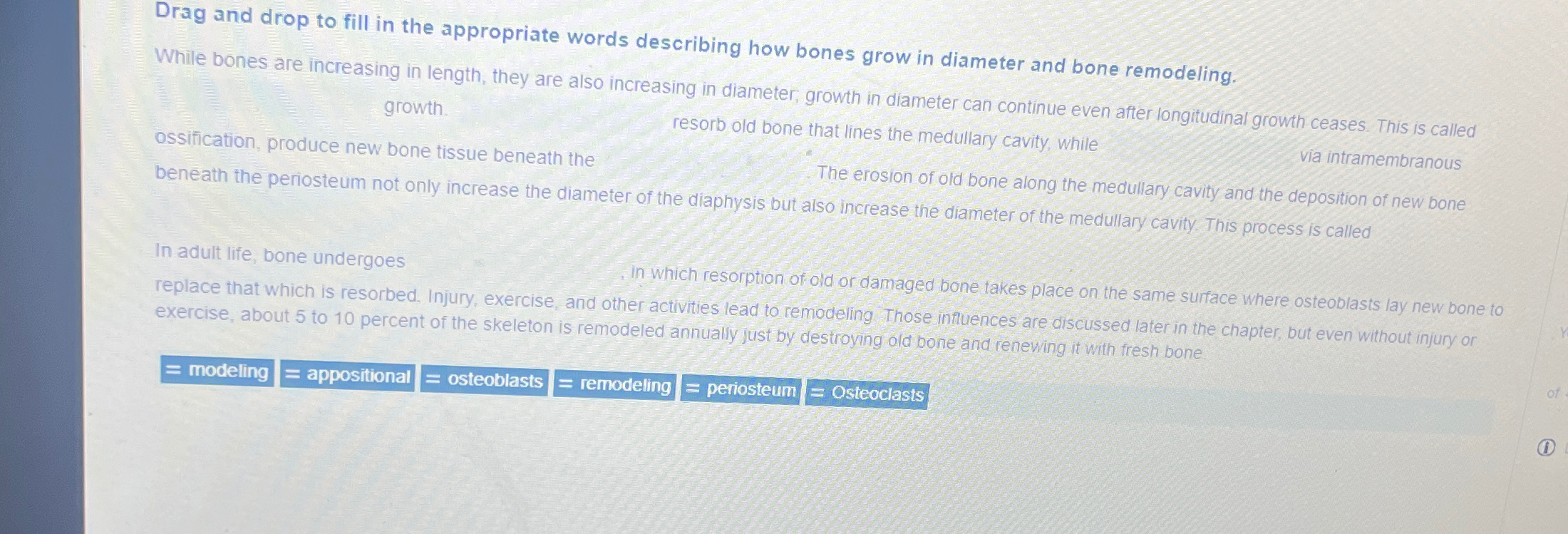 Solved Drag and drop to fill in the appropriate words | Chegg.com