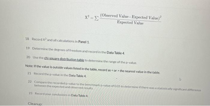 X2=∑ Expected Value ( Observed Value- Expected Value | Chegg.com