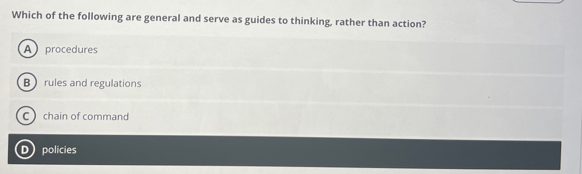Solved Which of the following are general and serve as | Chegg.com