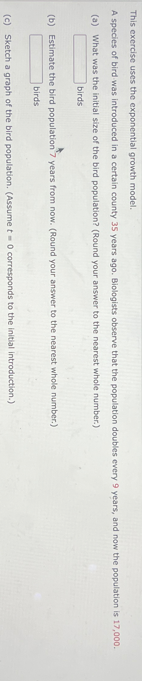 Solved This Exercise Uses The Exponential Growth Model A