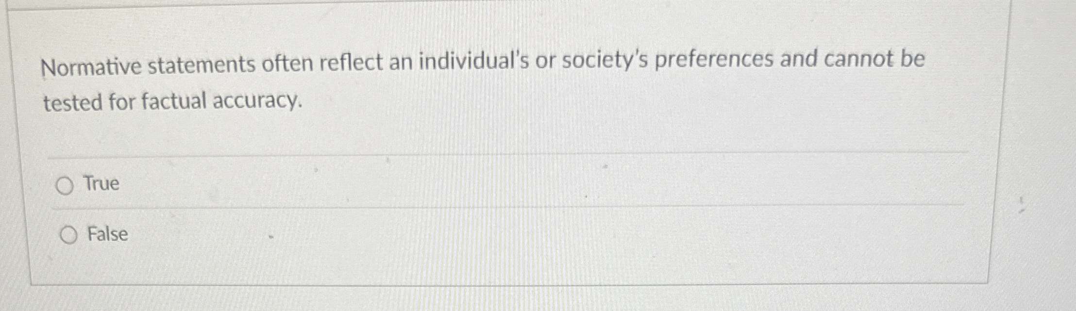 Solved Normative statements often reflect an individual's or | Chegg.com