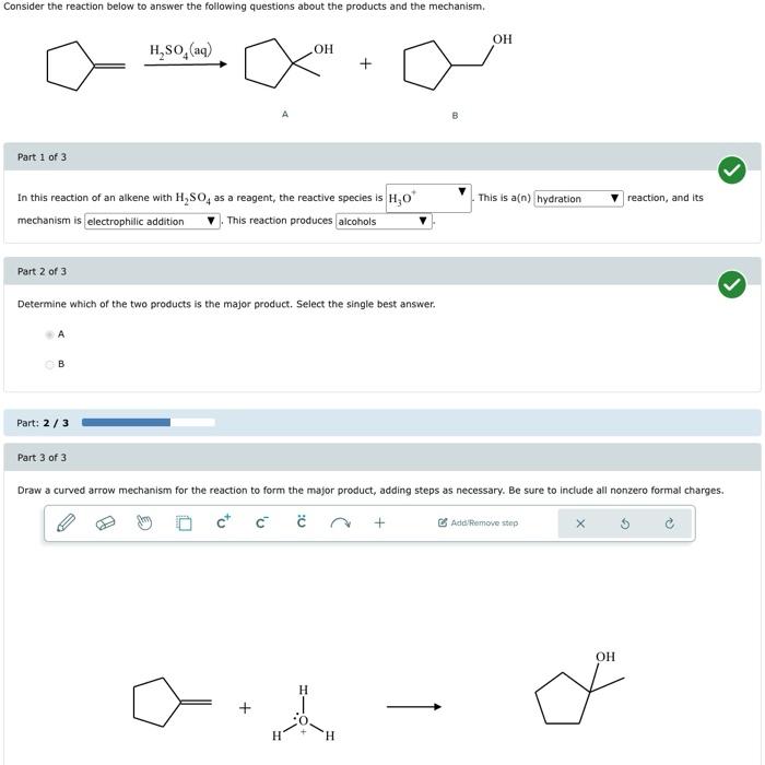 H2so4 Reaction Alkene