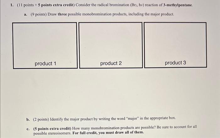 Solved 1. (11 points +5 points extra credit) Consider the | Chegg.com
