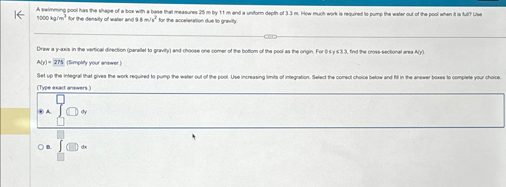 Solved A swimming pool has the shape of a box with a base | Chegg.com