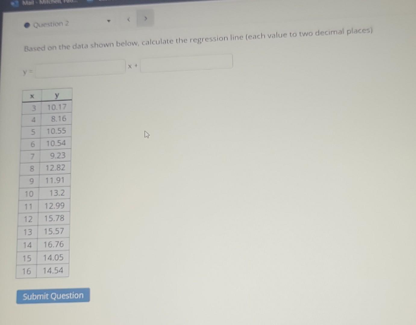 Solved Based on the data shown below, calculate the | Chegg.com