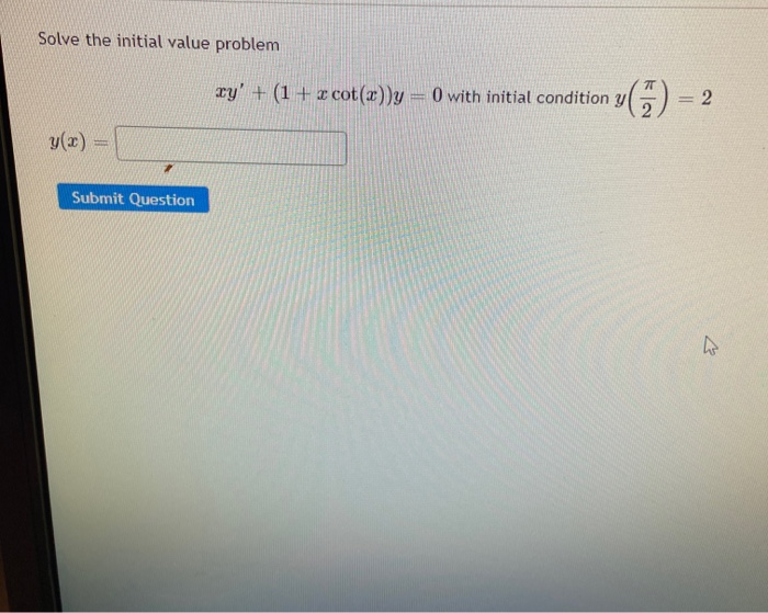 Solved Solve the initial value problem xy' + (1 + 2 | Chegg.com
