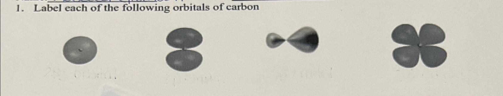 Solved Label each of the following orbitals of carbon | Chegg.com