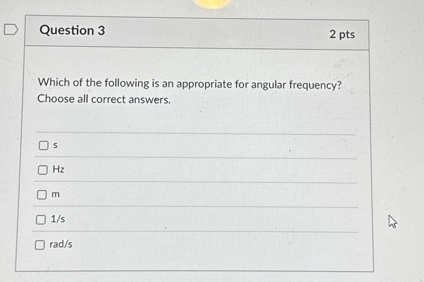 Solved Question 32 ﻿ptsWhich of the following is an | Chegg.com