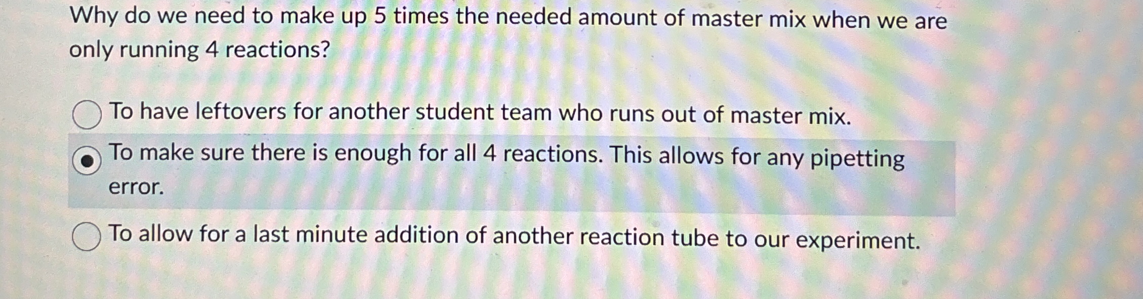 Solved Why do we need to make up 5 ﻿times the needed amount | Chegg.com