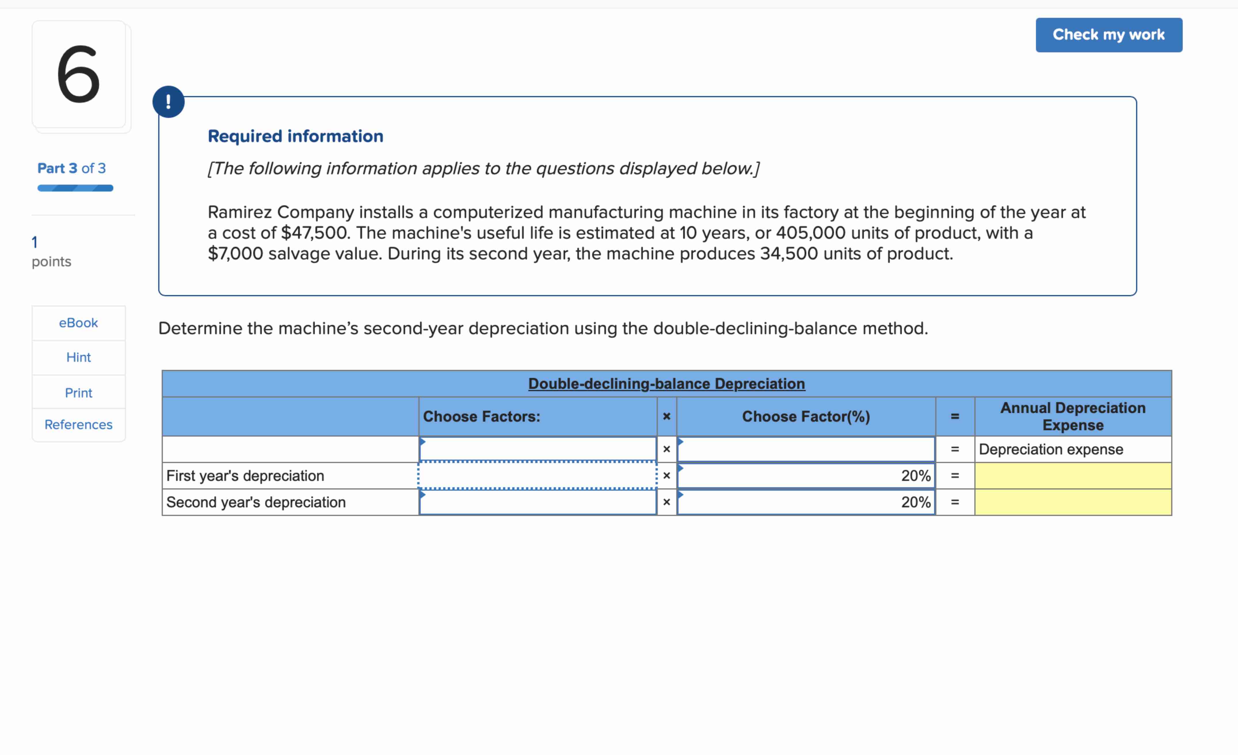 Solved ! ﻿Required information Part 3 ﻿of 3 1 ﻿points eBook | Chegg.com