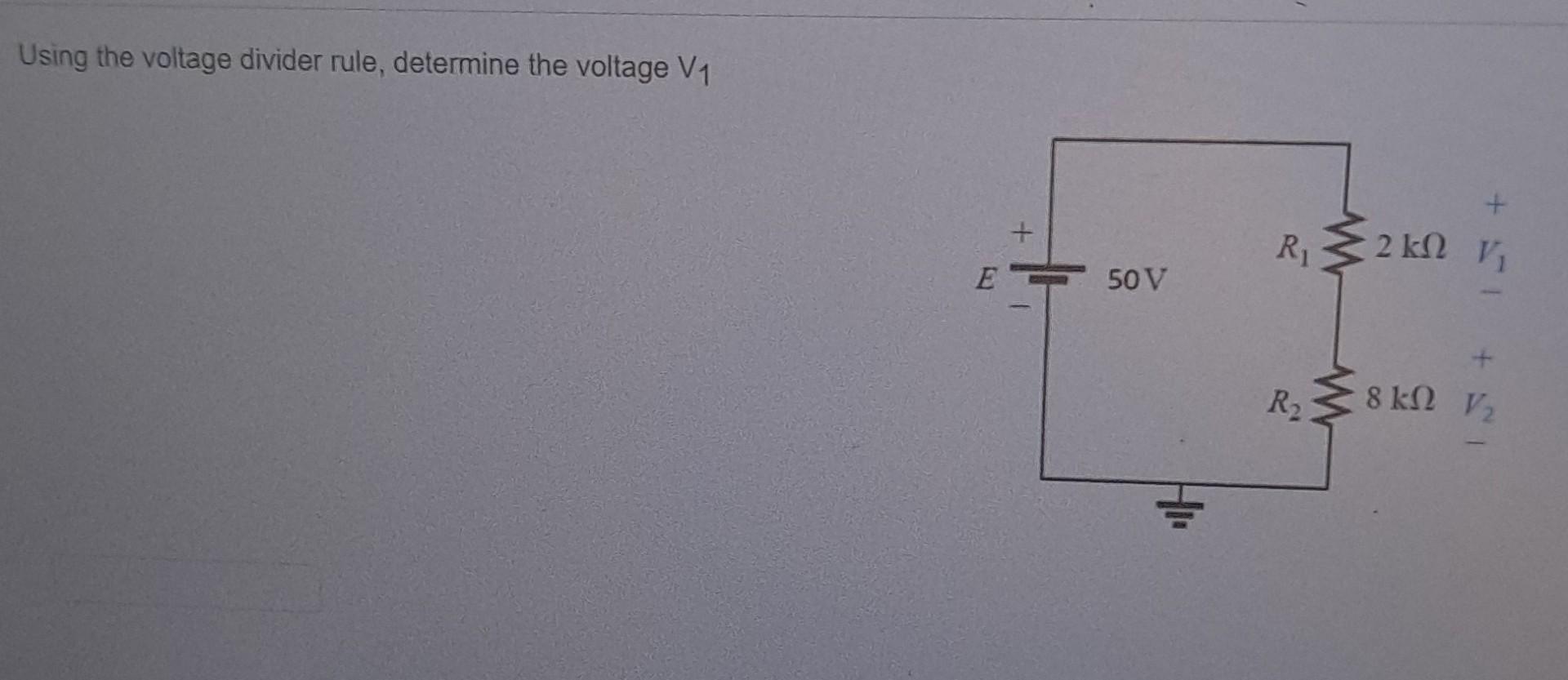 Solved Using the voltage divider rule, determine the voltage | Chegg.com