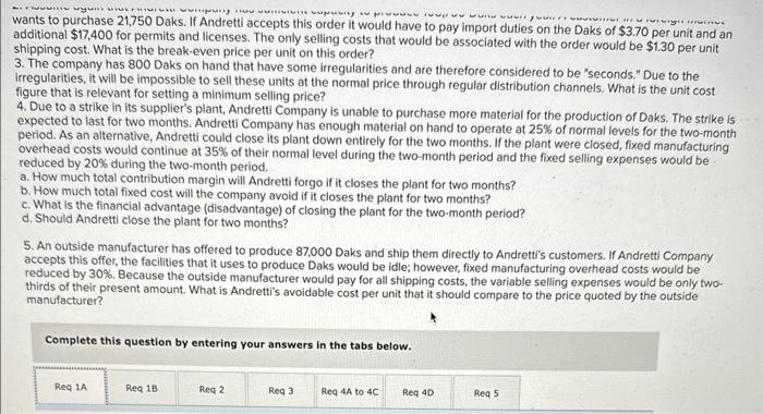 Solved Problem 6-18 (Algo) Relevant Cost Analysis in a | Chegg.com