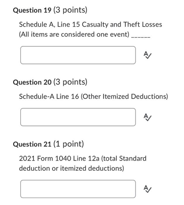Instructions: Please complete the 2021 federal | Chegg.com