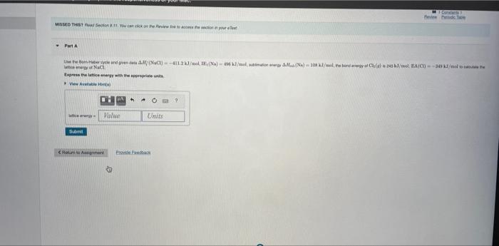 Solved Paitt A Eipress the latice entrgy whe the eppoprime | Chegg.com