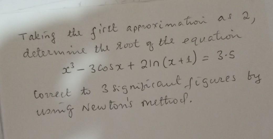 Solved Taking the first approximation as a 2, determine the | Chegg.com