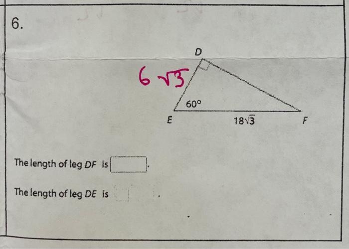 Solved Find the missing sides and check the side written in | Chegg.com