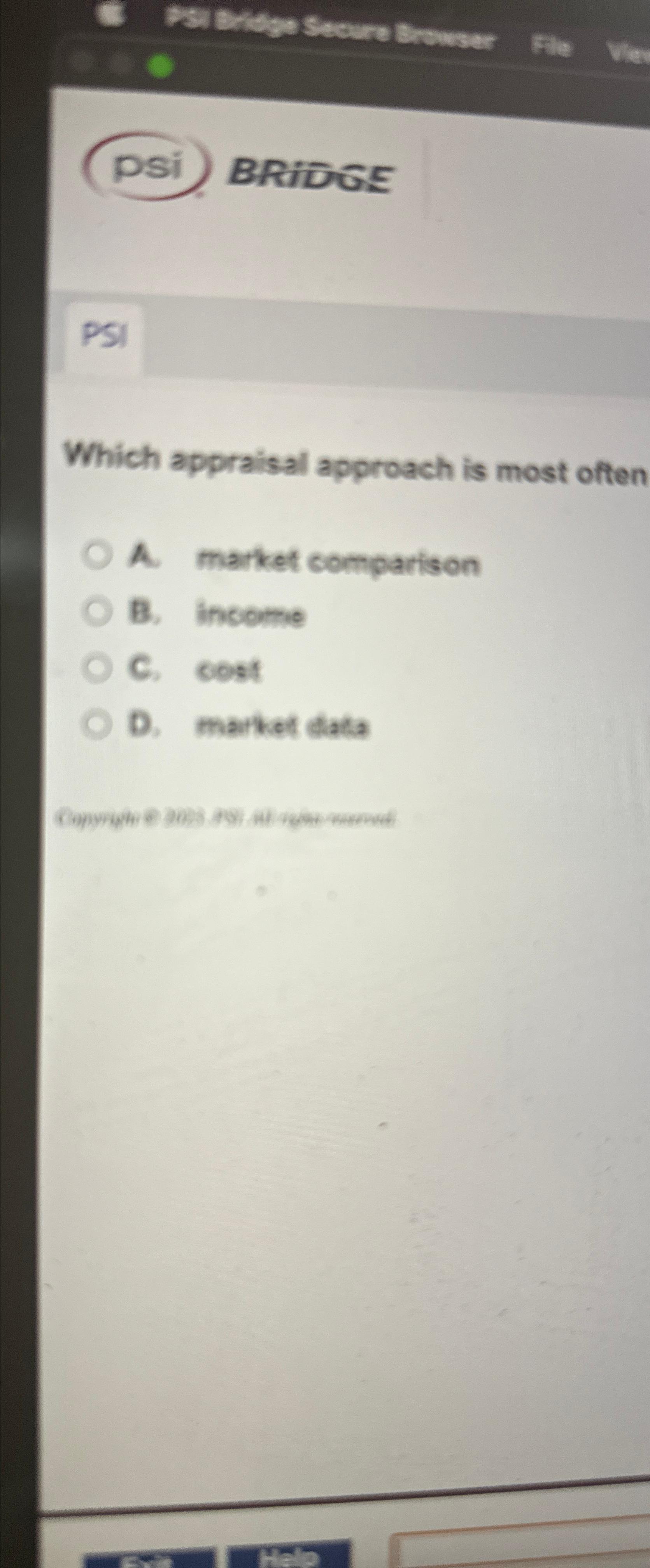 Solved (psi)BRIÜGEPSIWhich appraisal approach is most | Chegg.com