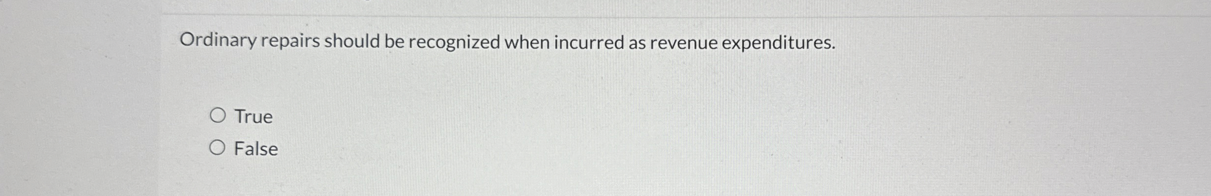 Solved Ordinary repairs should be recognized when incurred | Chegg.com