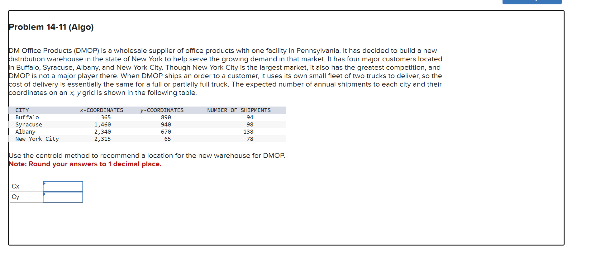 Solved Problem 14-11 (Algo)DM Office Products (DMOP) ﻿is a | Chegg.com