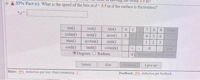 Solved (7\%) Problem 2: A box m−83 kg is being pulled by a | Chegg.com