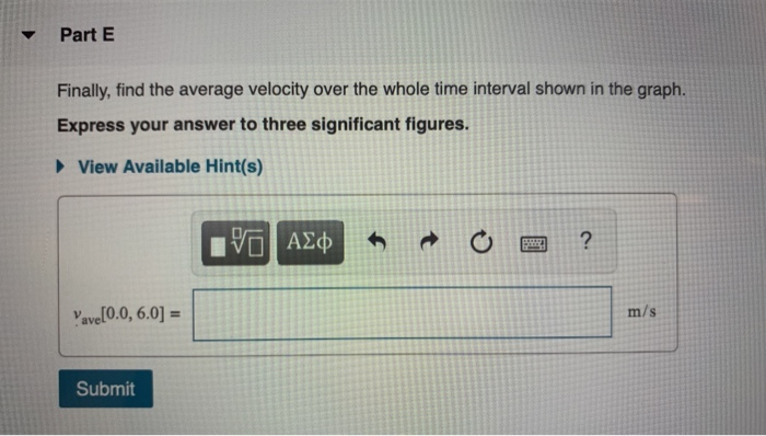 Solved Average Velocity from a Position vs. Time Graph | Chegg.com