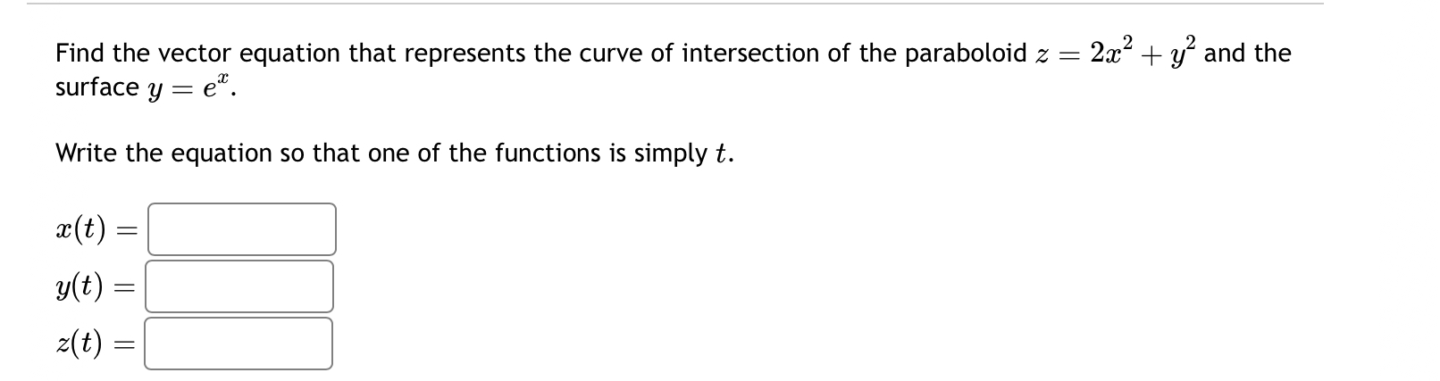 Solved Find the vector equation that represents the curve of | Chegg.com