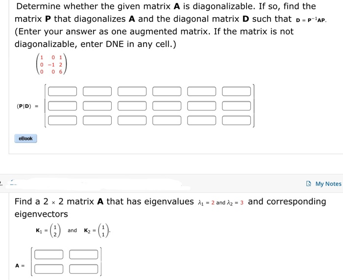 Solved Determine whether the given matrix A is | Chegg.com