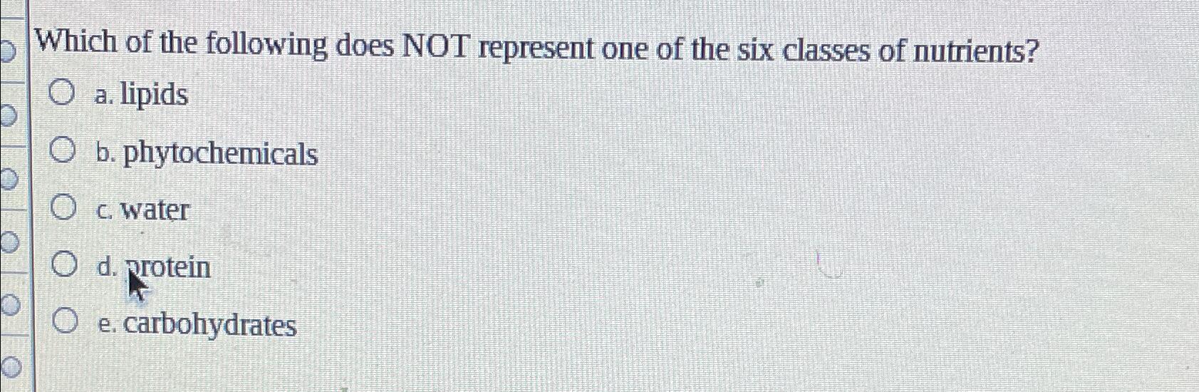 Solved Which of the following does NOT represent one of the | Chegg.com