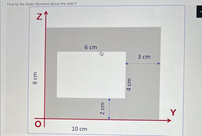Solved Find Sy the Static Moment about the axle Y. | Chegg.com
