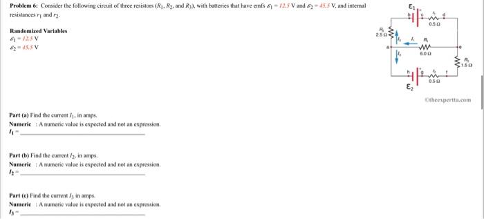 Solved Problem 6: Consider the following circuit of three | Chegg.com Solved Problem 6: Consider the following circuit of three | Chegg.com