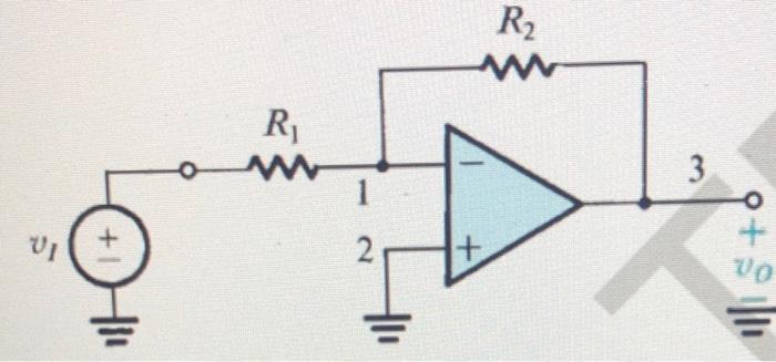 Solved Instructions: The inverting op-amp configuration | Chegg.com