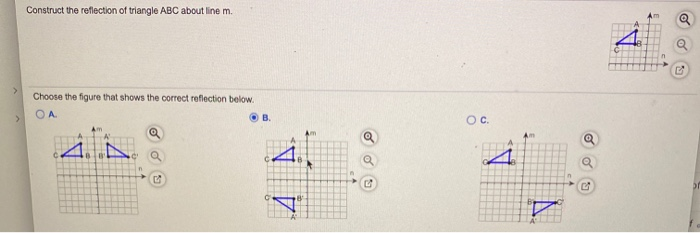 Solved Construct the reflection of triangle ABC about line | Chegg.com