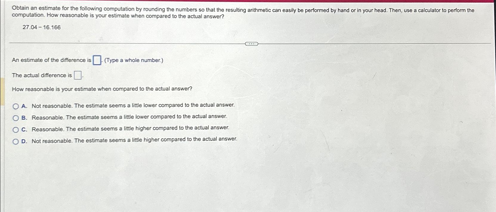 Solved Obtain an estimate for the following computation by | Chegg.com