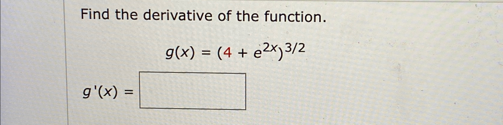Solved Find the derivative of the | Chegg.com