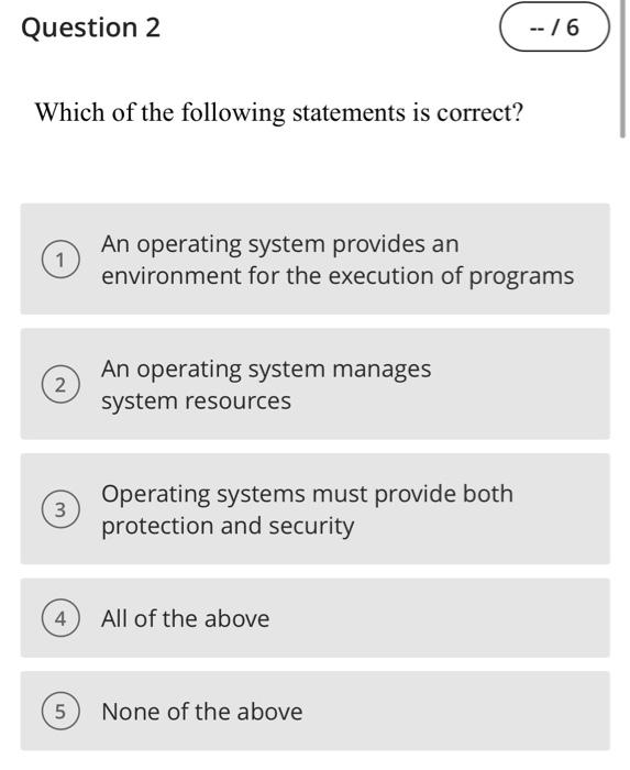 Solved Question 1 -- /6 Which one of the followings is not | Chegg.com