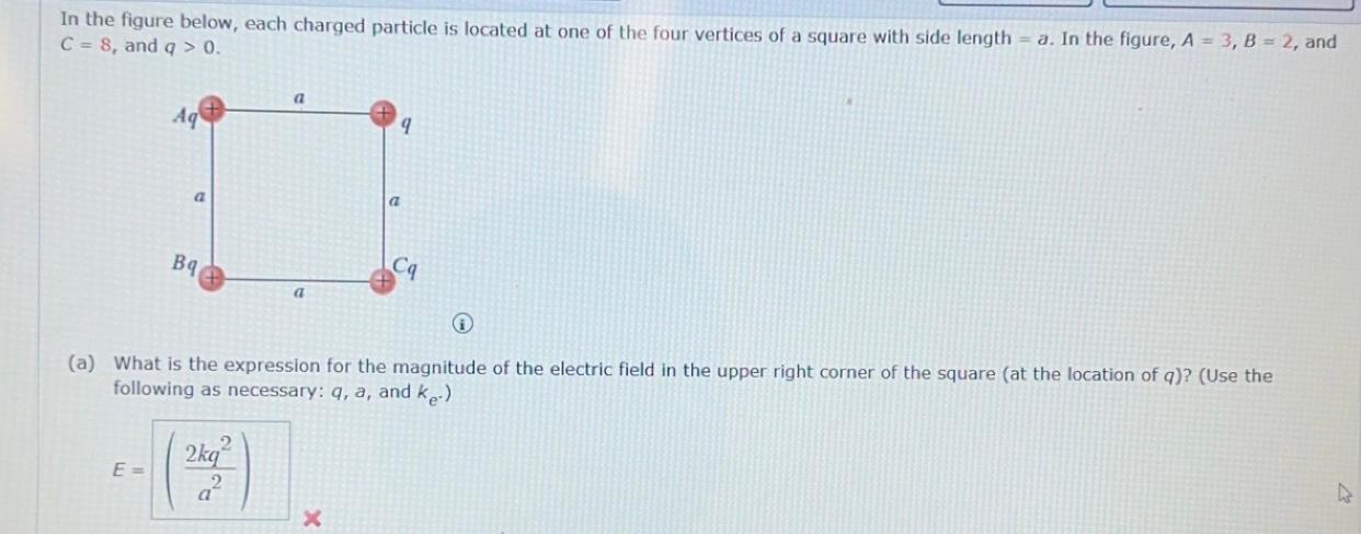 Solved In the figure below, each charged particle is located | Chegg.com