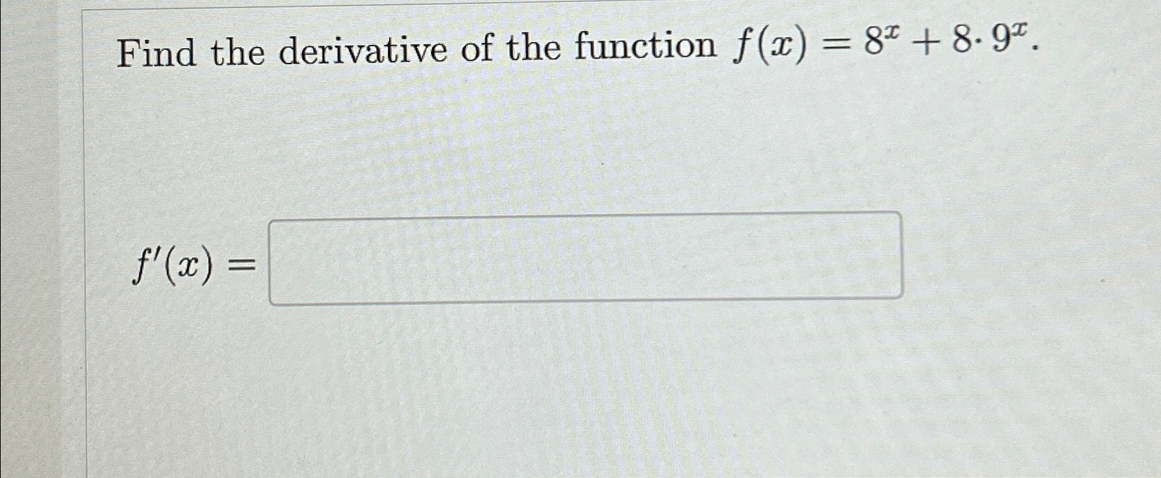 Solved Find the derivative of the function | Chegg.com