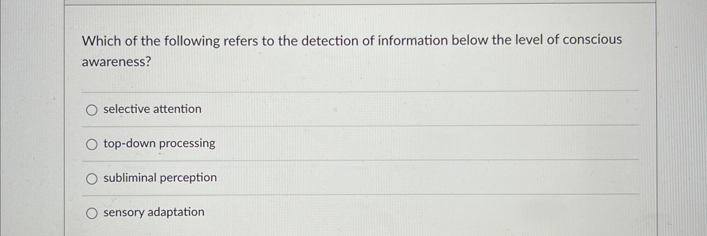 Solved Which of the following refers to the detection of | Chegg.com