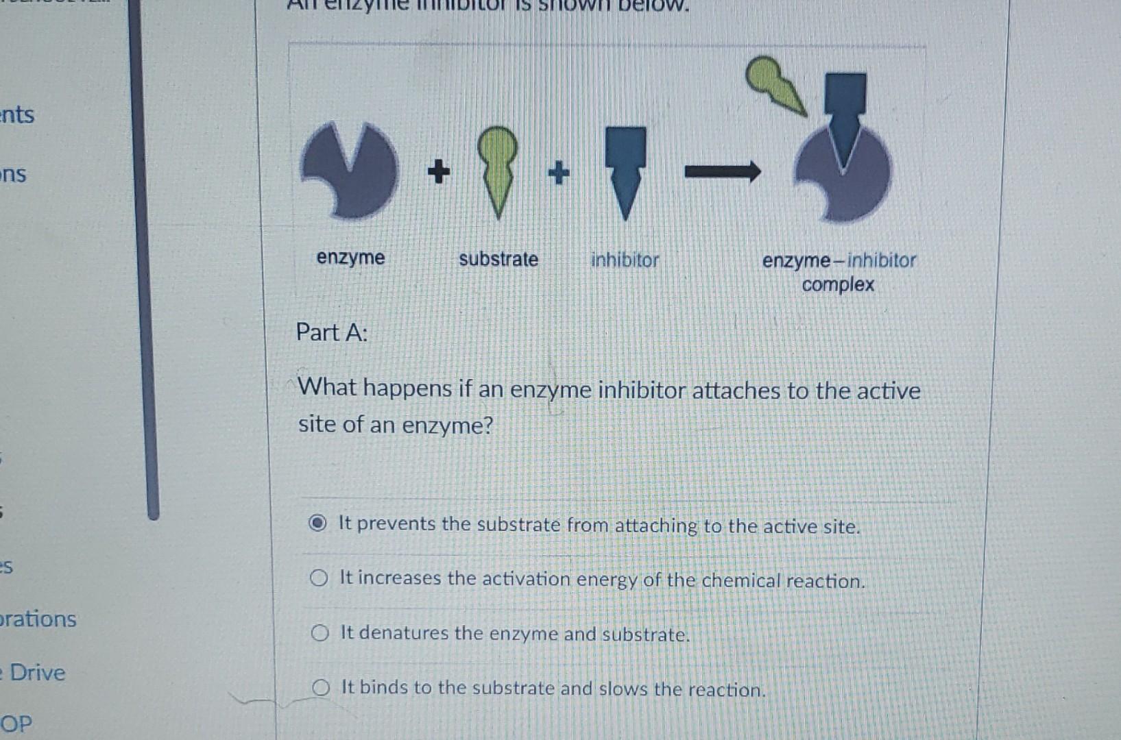 Solved enzyme substrate inhibitor enzyme-inhibitor complex | Chegg.com