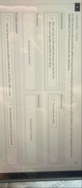 Solved 9Categorization4 ﻿pointsIn class we have discussed | Chegg.com