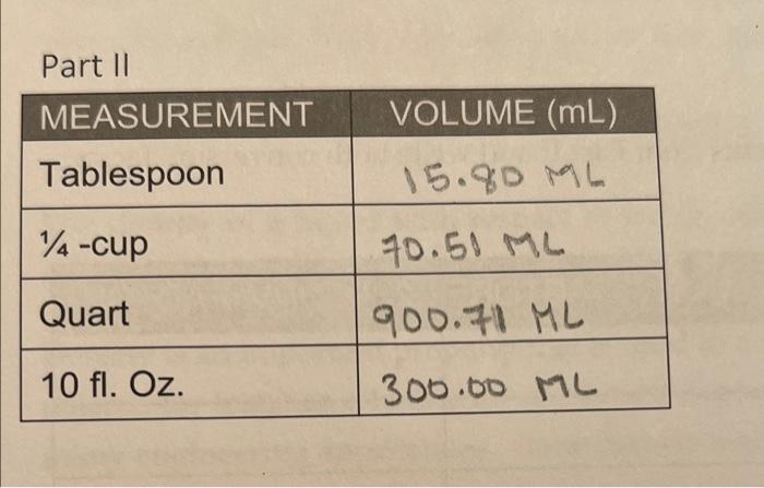 EXP2 CONVERSION FACTORS & CALCULATIONS REPORT [PosLab | Chegg.com