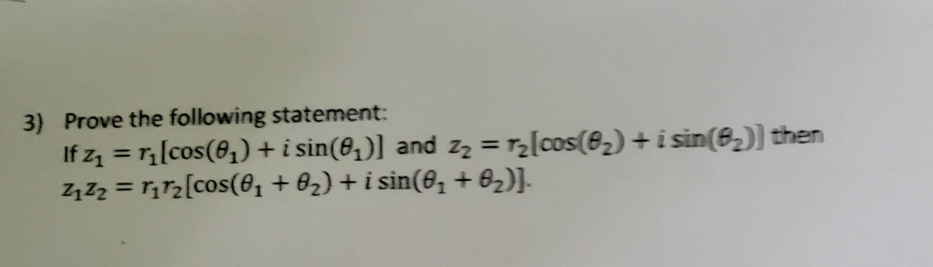 Solved 3) Prove the following statement: If | Chegg.com