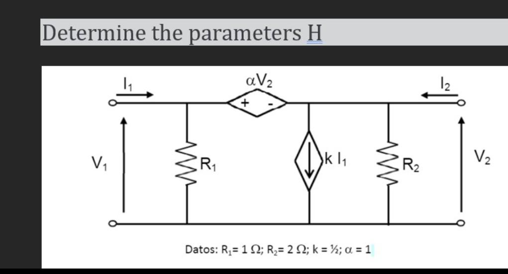 Solved Determine the parameters H | Chegg.com